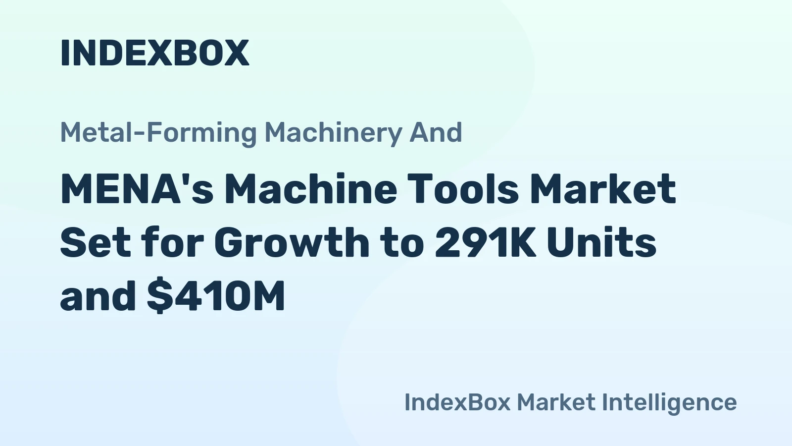 MENA's Machine Tools Market Set for Growth to 291K Units and $410M