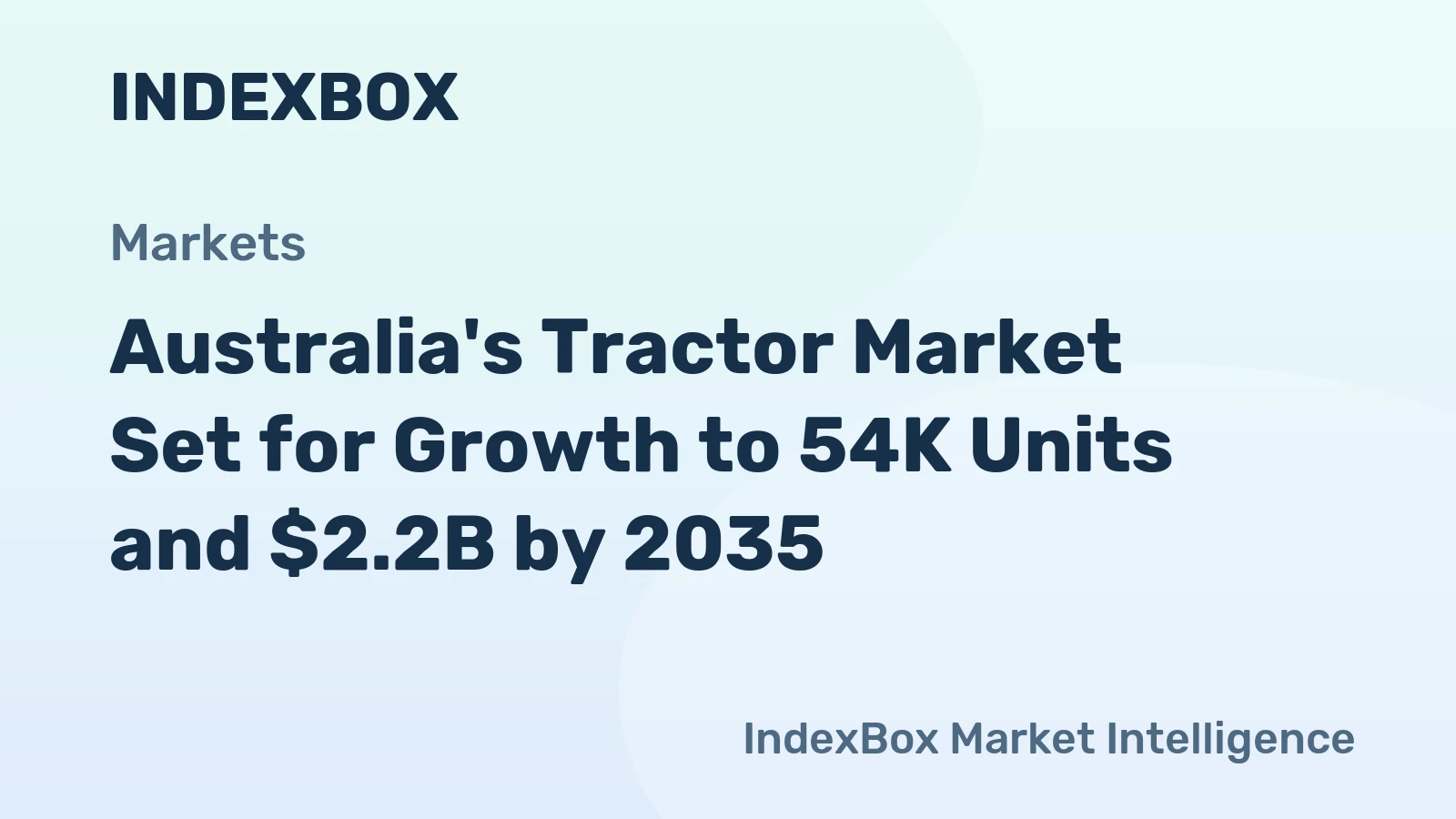 Australia's Tractor Market Set for Growth to 54K Units and $2.2B by 2035