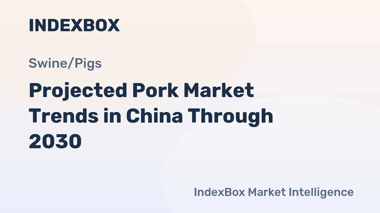 Projected Pork Market Trends in China Through 2030