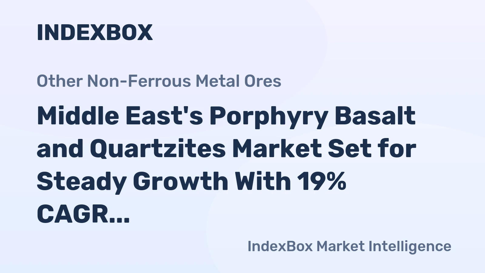 Middle East's Porphyry Basalt and Quartzites Market Set for Steady Growth With 19% CAGR in Value Through 2035