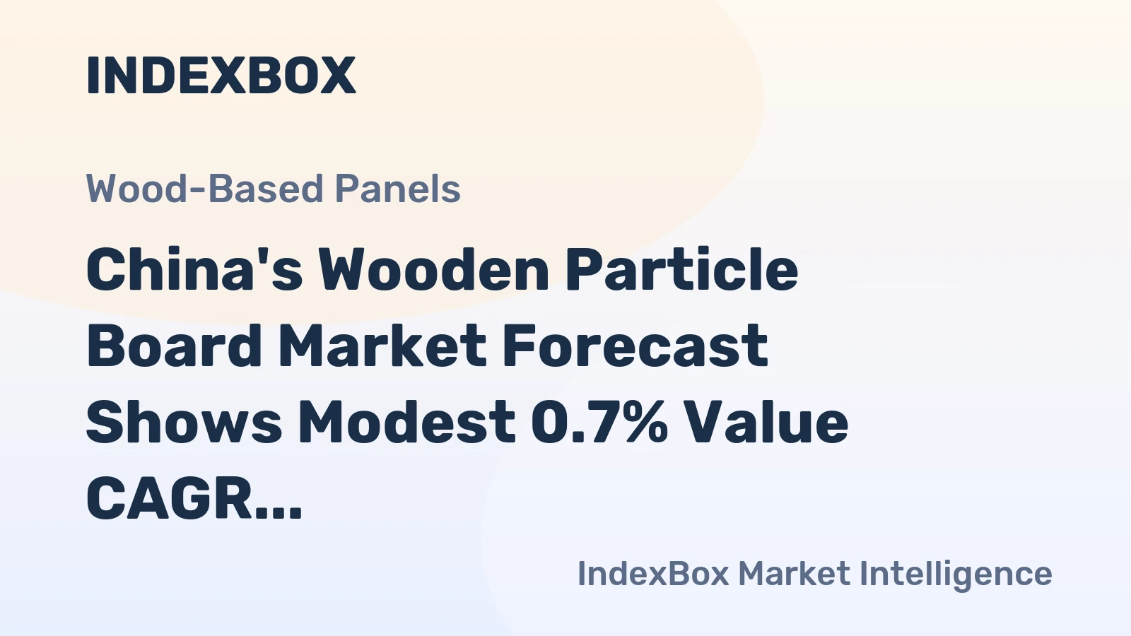 China's Wooden Particle Board Market Forecast Shows Modest 0.7% Value CAGR Through 2035