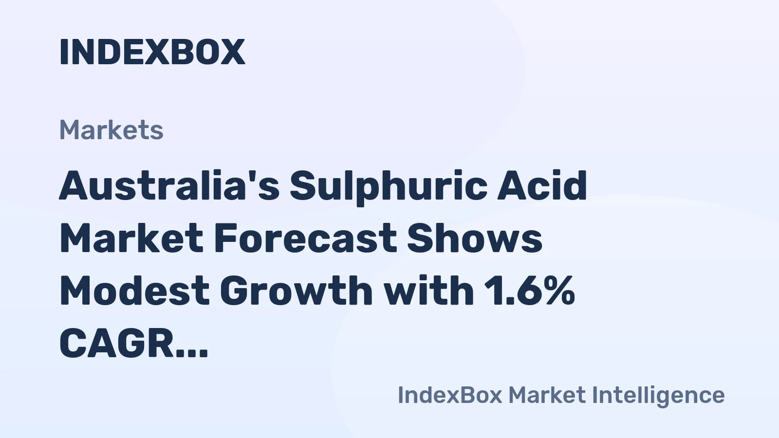 Australia's Sulphuric Acid Market Forecast Shows Modest Growth with 1.6% CAGR Through 2035
