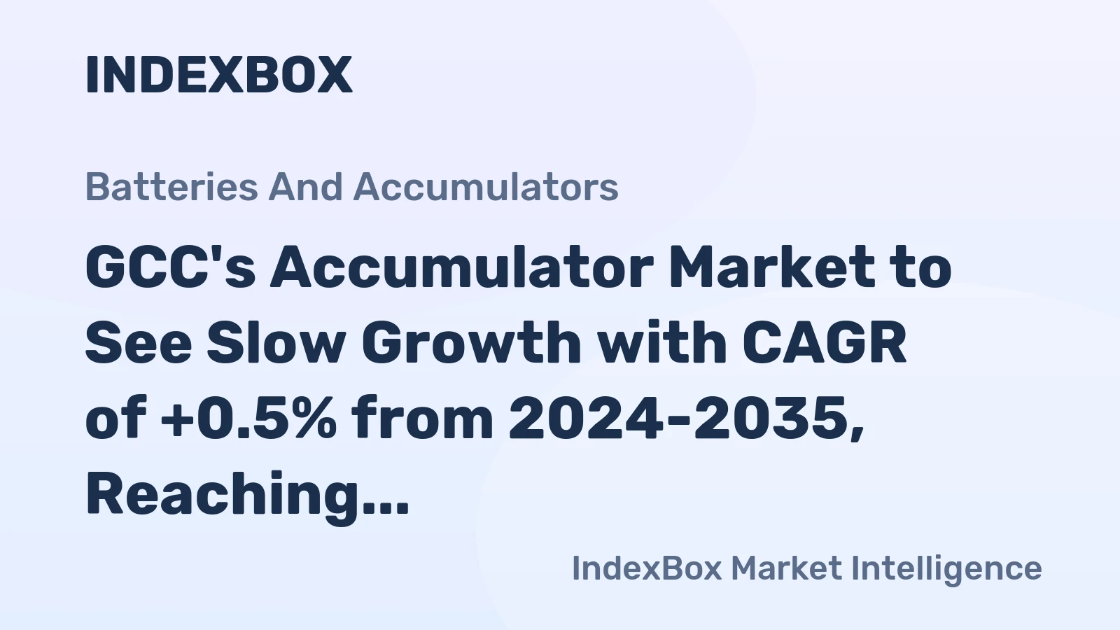 GCC's Accumulator Market to See Slow Growth with CAGR of +0.5% from 2024-2035, Reaching 37M Units by 2035