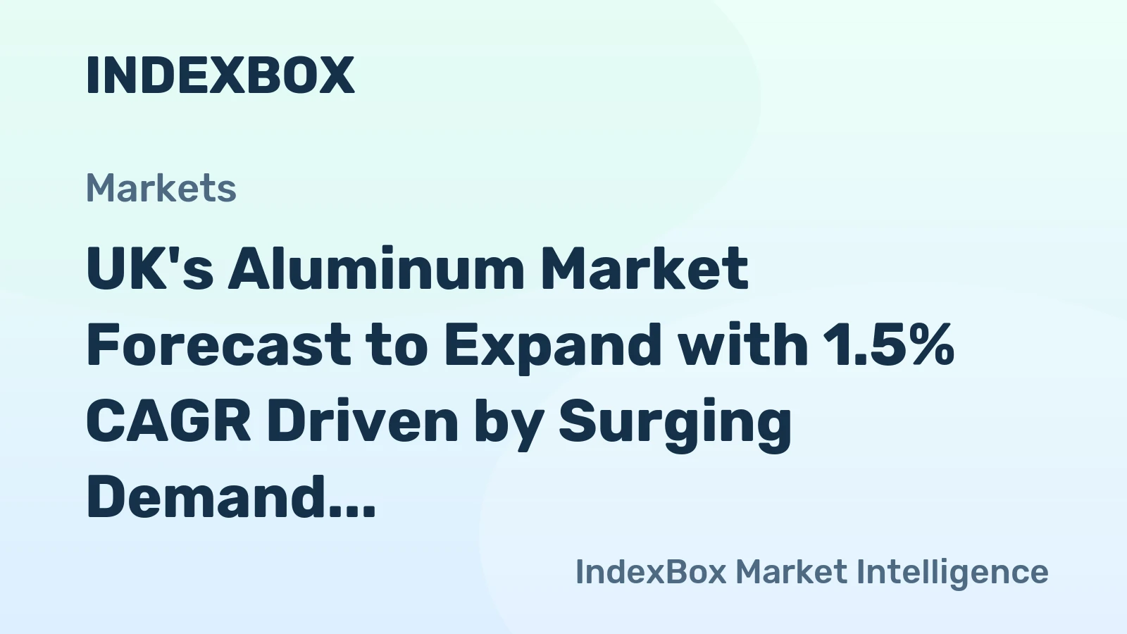 UK's Aluminum Market Forecast to Expand with 1.5% CAGR Driven by Surging Demand