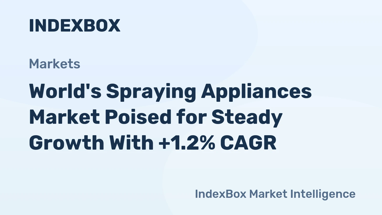 World's Spraying Appliances Market Poised for Steady Growth With +1.2% CAGR