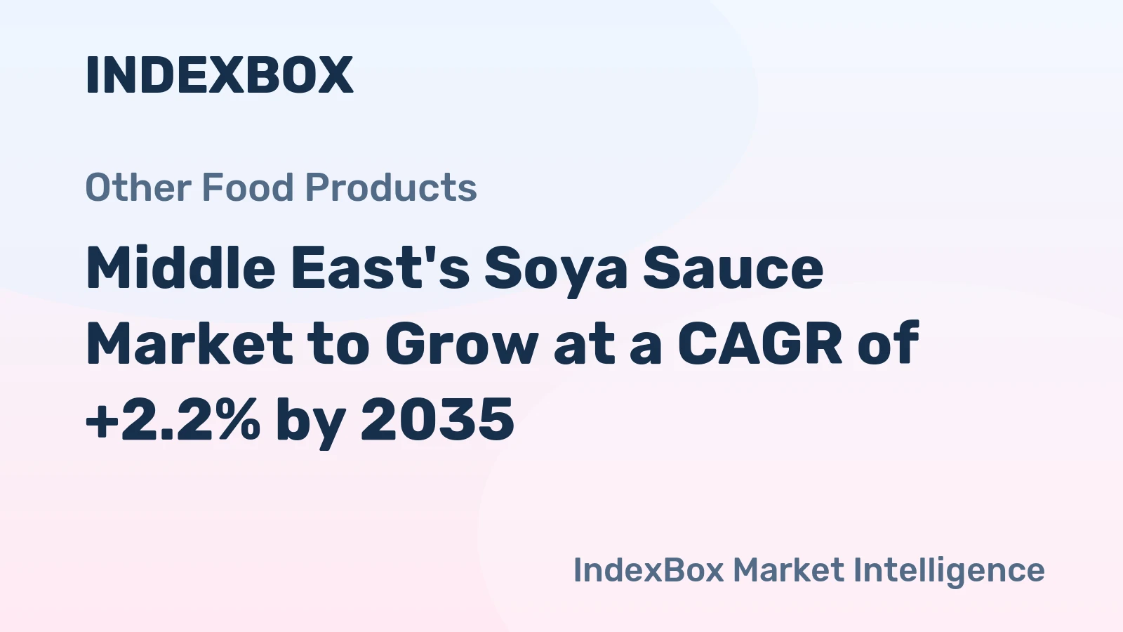 Middle East's Soya Sauce Market to Grow at a CAGR of +2.2% by 2035