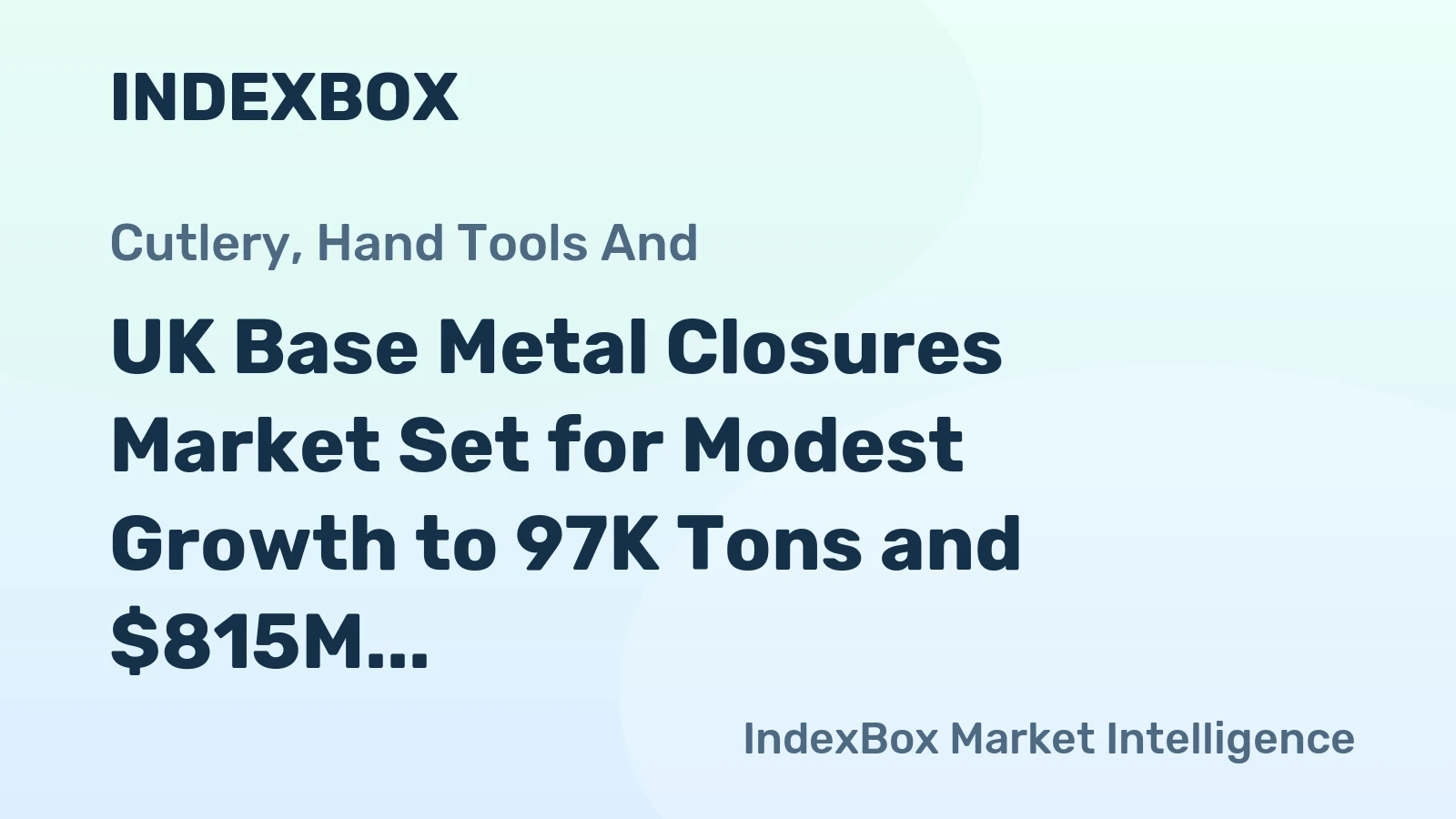 UK Base Metal Closures Market Set for Modest Growth to 97K Tons and $815M by 2035