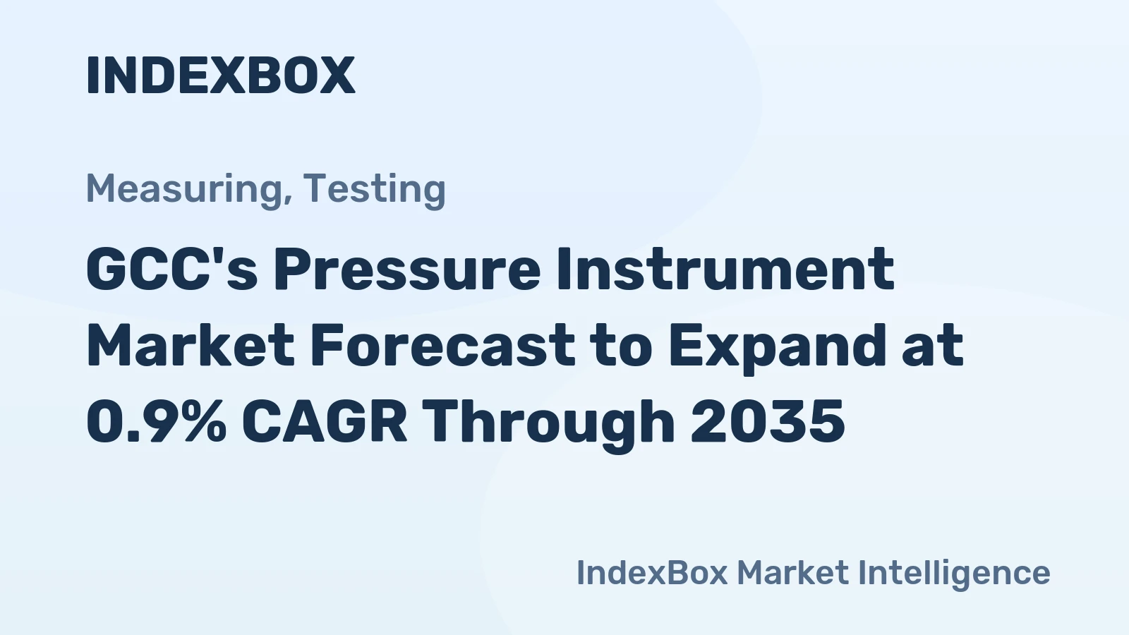 GCC's Pressure Instrument Market Forecast to Expand at 0.9% CAGR Through 2035