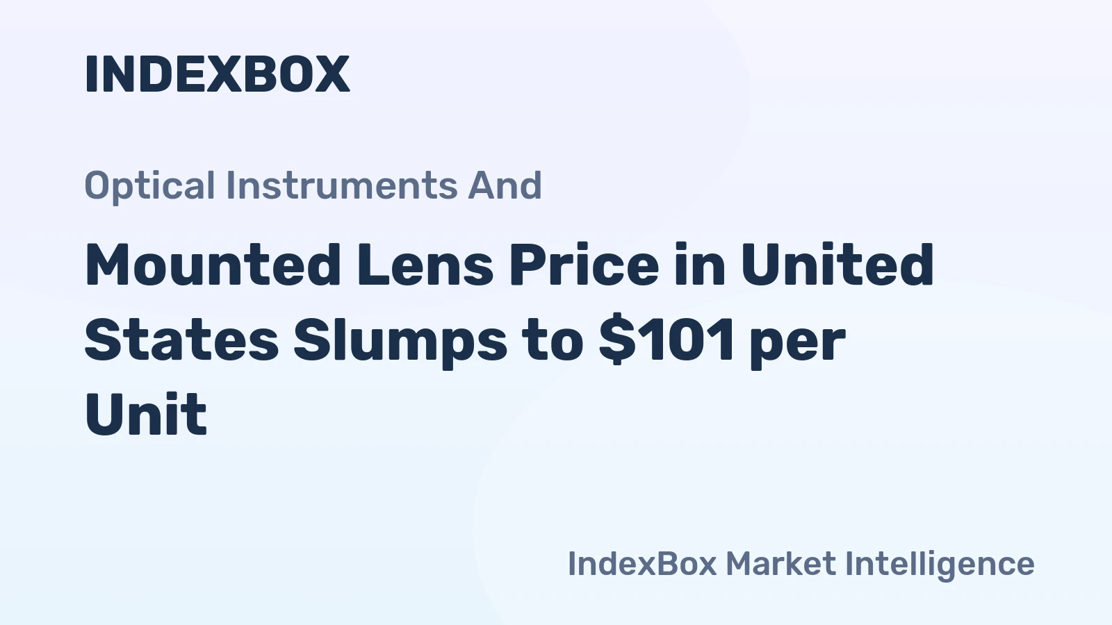 Mounted Lens Price in United States Slumps to $101 per Unit