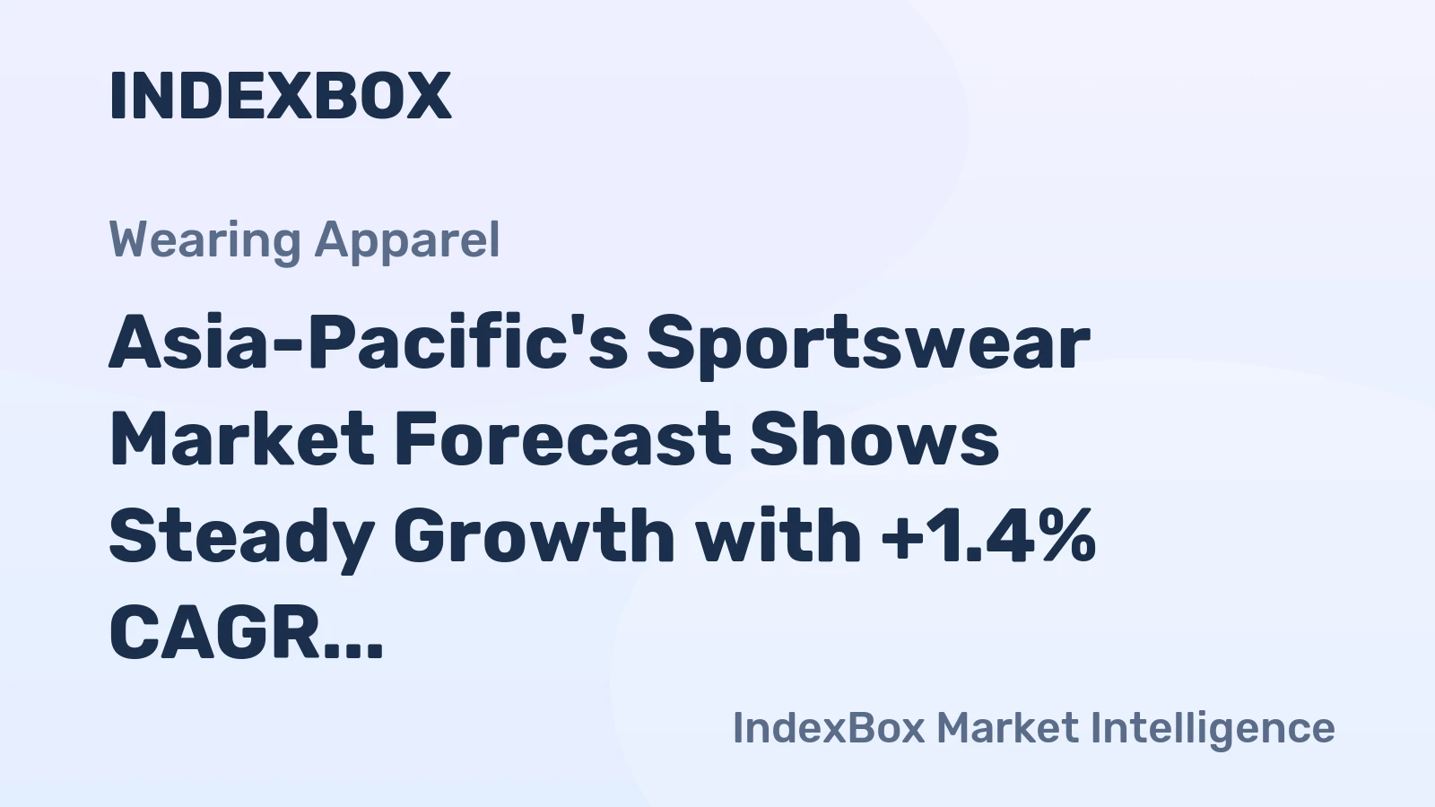 Asia-Pacific's Sportswear Market Forecast Shows Steady Growth with +1.4% CAGR Through 2035