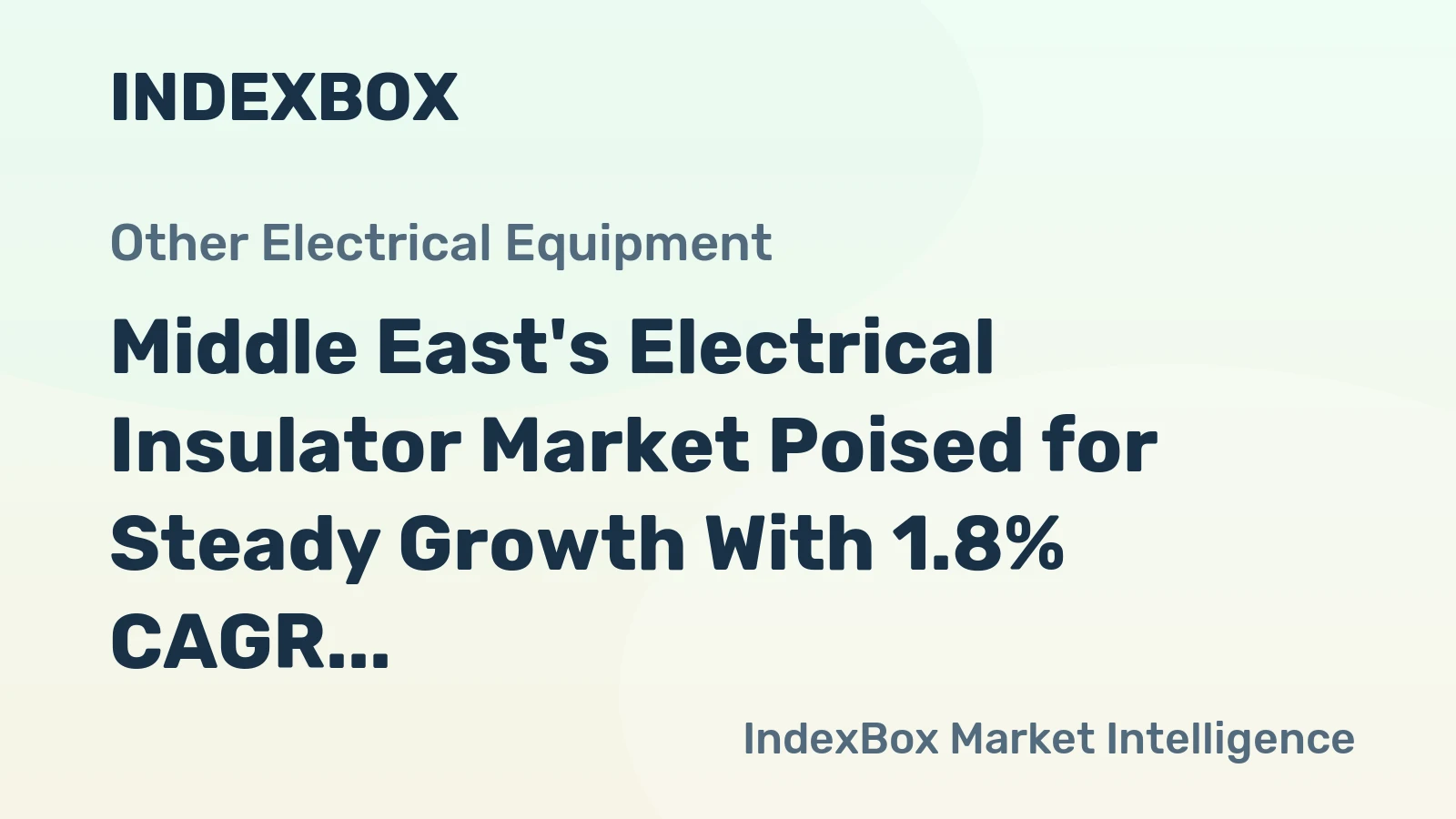 Middle East's Electrical Insulator Market Poised for Steady Growth With 1.8% CAGR Through 2035