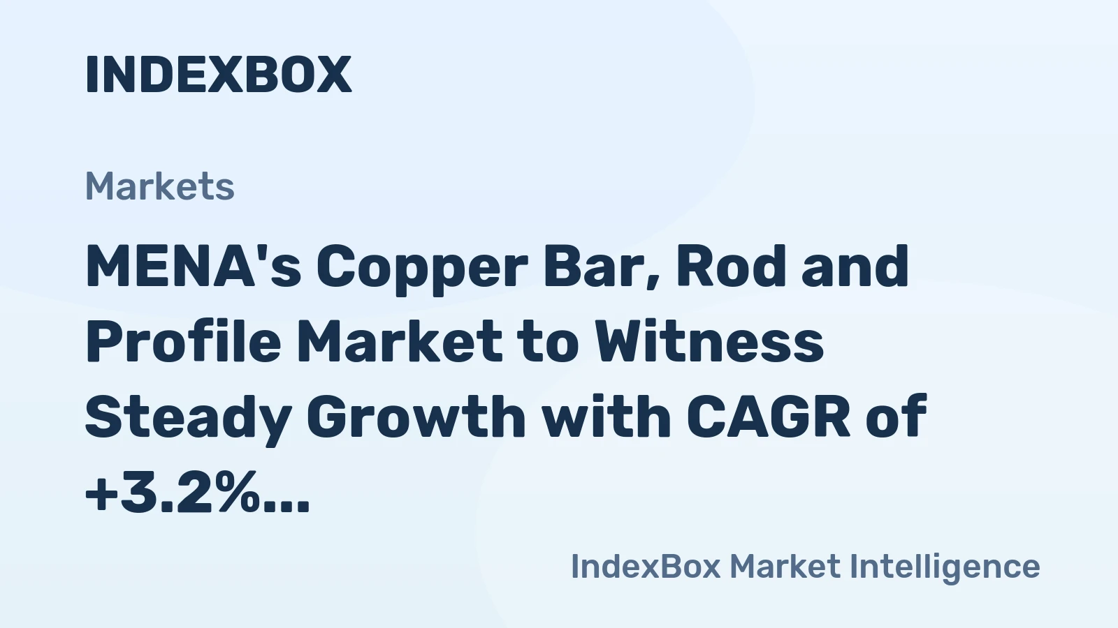 MENA's Copper Bar, Rod and Profile Market to Witness Steady Growth with CAGR of +3.2% from 2024-2035