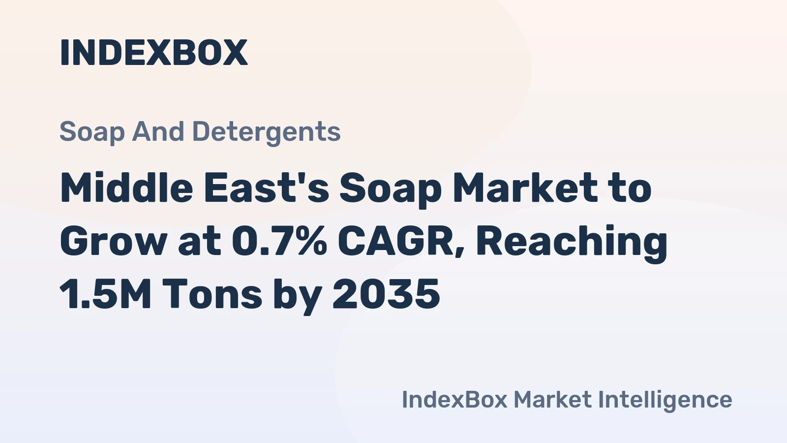 Middle East's Soap Market to Grow at 0.7% CAGR, Reaching 1.5M Tons by 2035