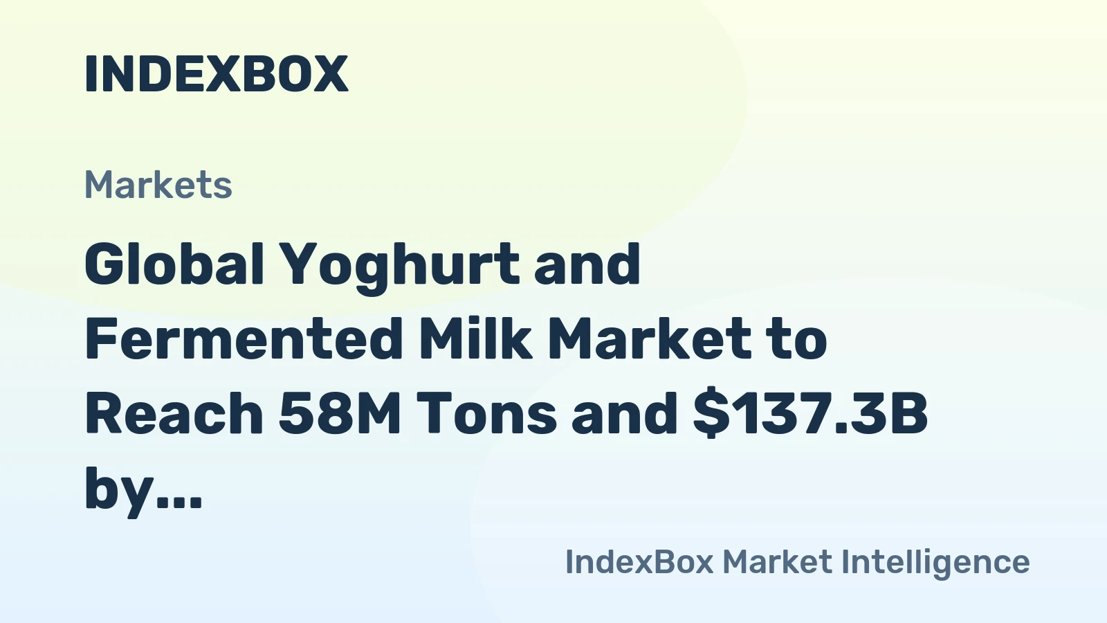 Global Yoghurt and Fermented Milk Market to Reach 58M Tons and $137.3B by 2035