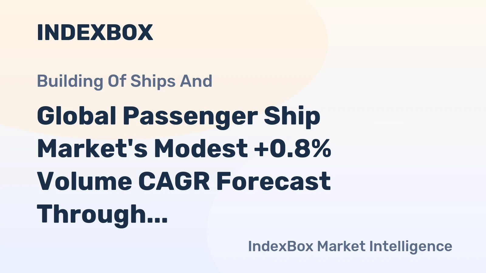 Global Passenger Ship Market's Modest +0.8% Volume CAGR Forecast Through 2035
