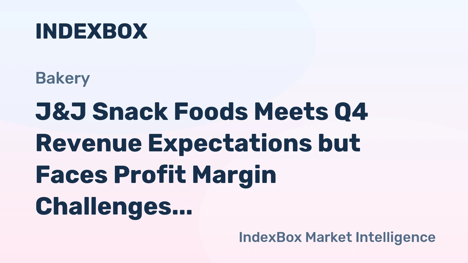 J&J Snack Foods Meets Q4 Revenue Expectations but Faces Profit Margin Challenges