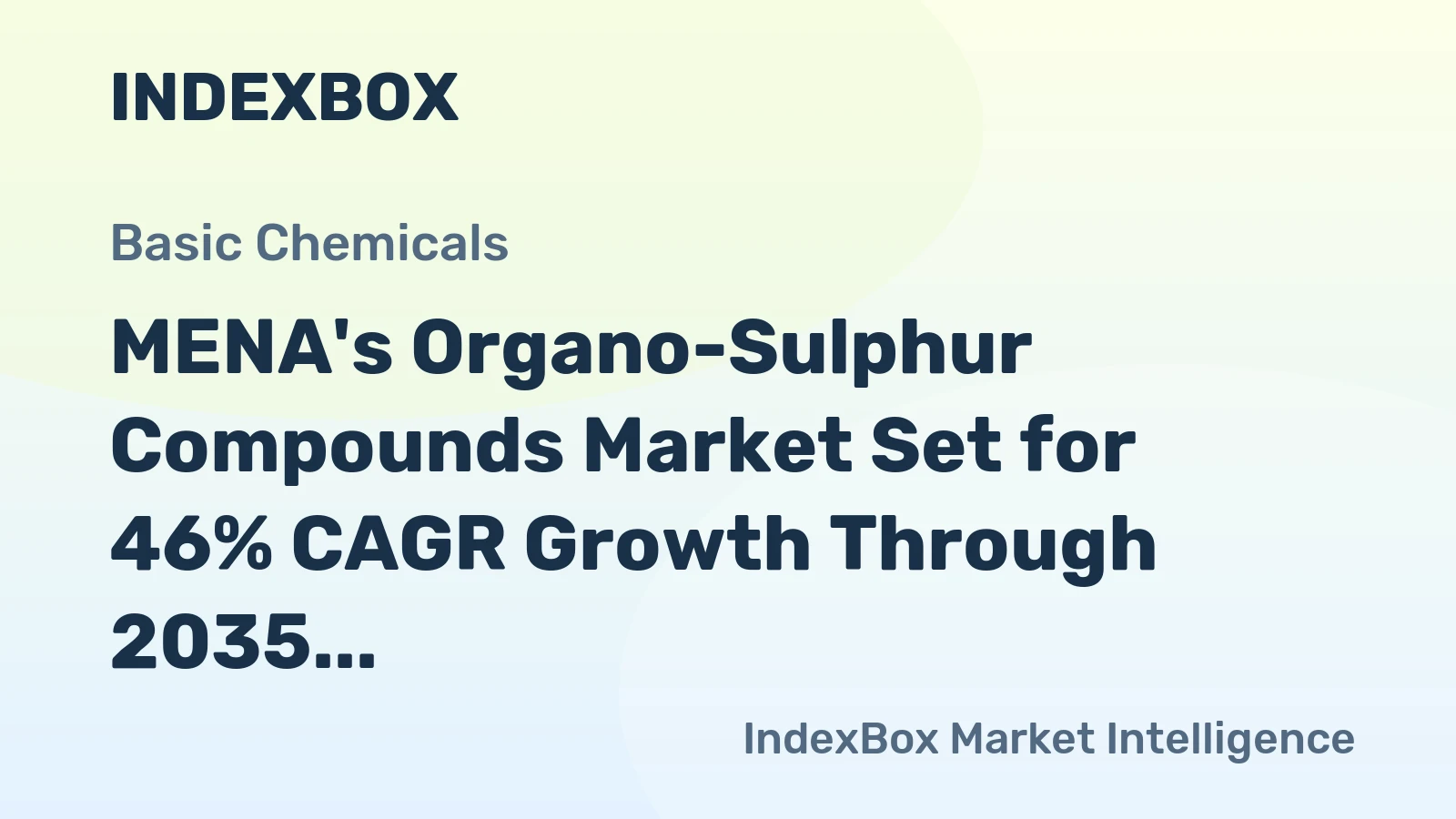 MENA's Organo-Sulphur Compounds Market Set for 46% CAGR Growth Through 2035
