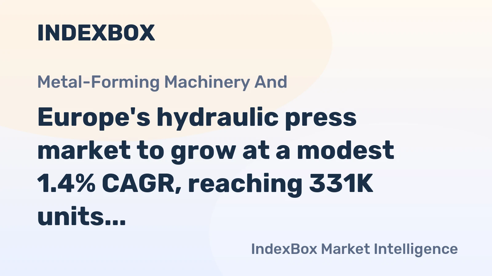 Europe's hydraulic press market to grow at a modest 1.4% CAGR, reaching 331K units by 2035.