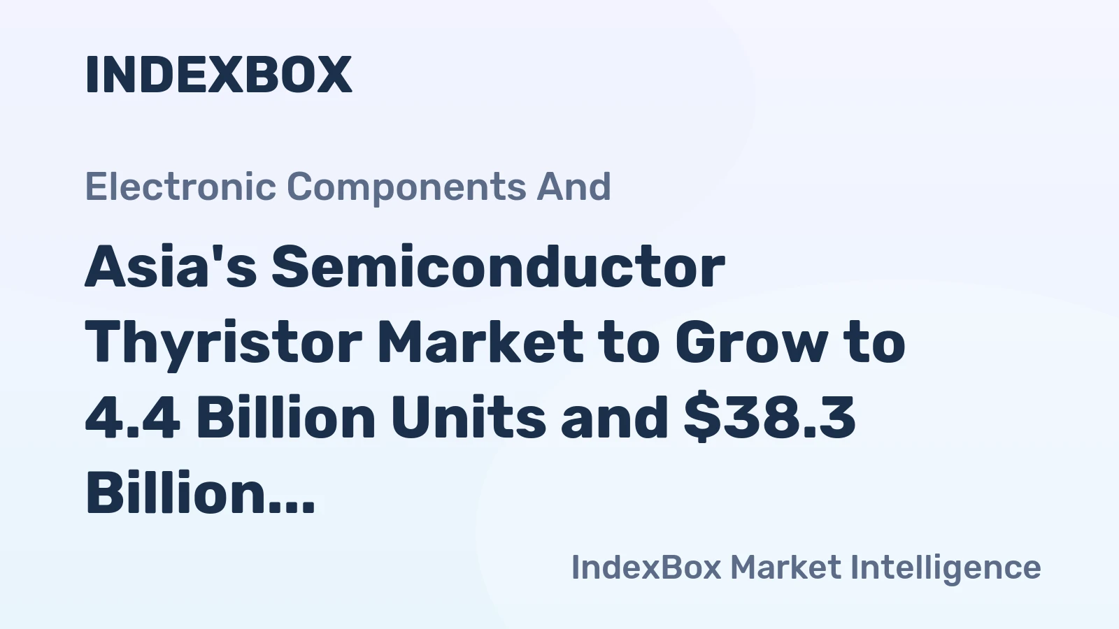 Asia's Semiconductor Thyristor Market to Grow to 4.4 Billion Units and $38.3 Billion by 2035