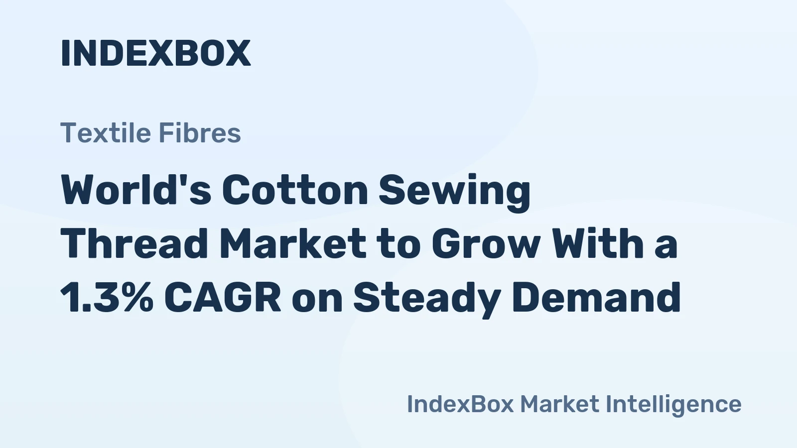 World's Cotton Sewing Thread Market to Grow With a 1.3% CAGR on Steady Demand