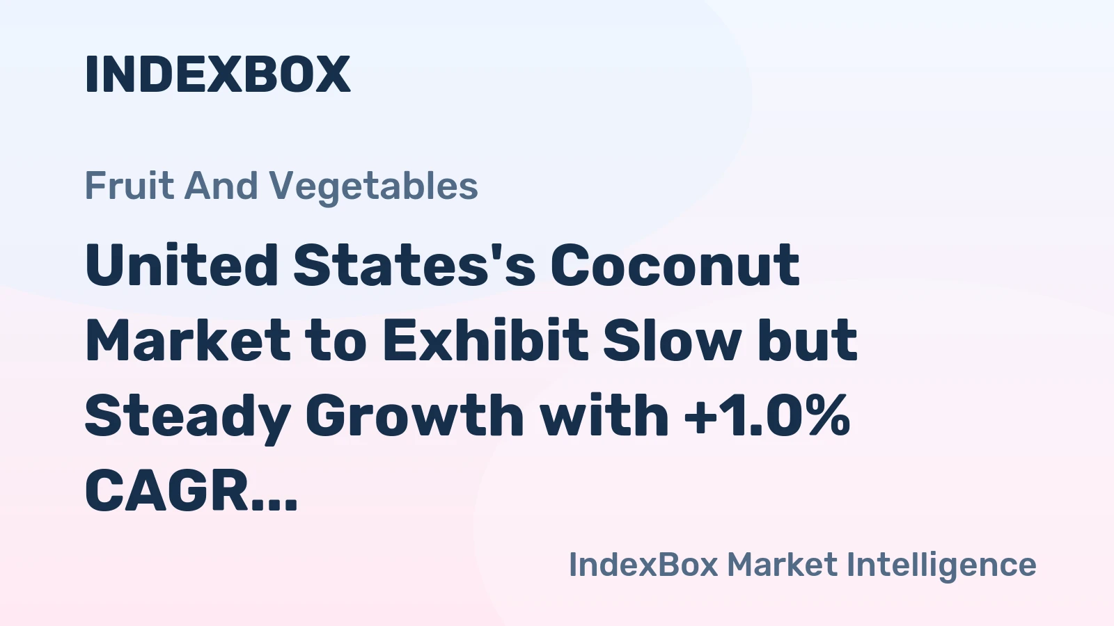 United States's Coconut Market to Exhibit Slow but Steady Growth with +1.0% CAGR through 2035