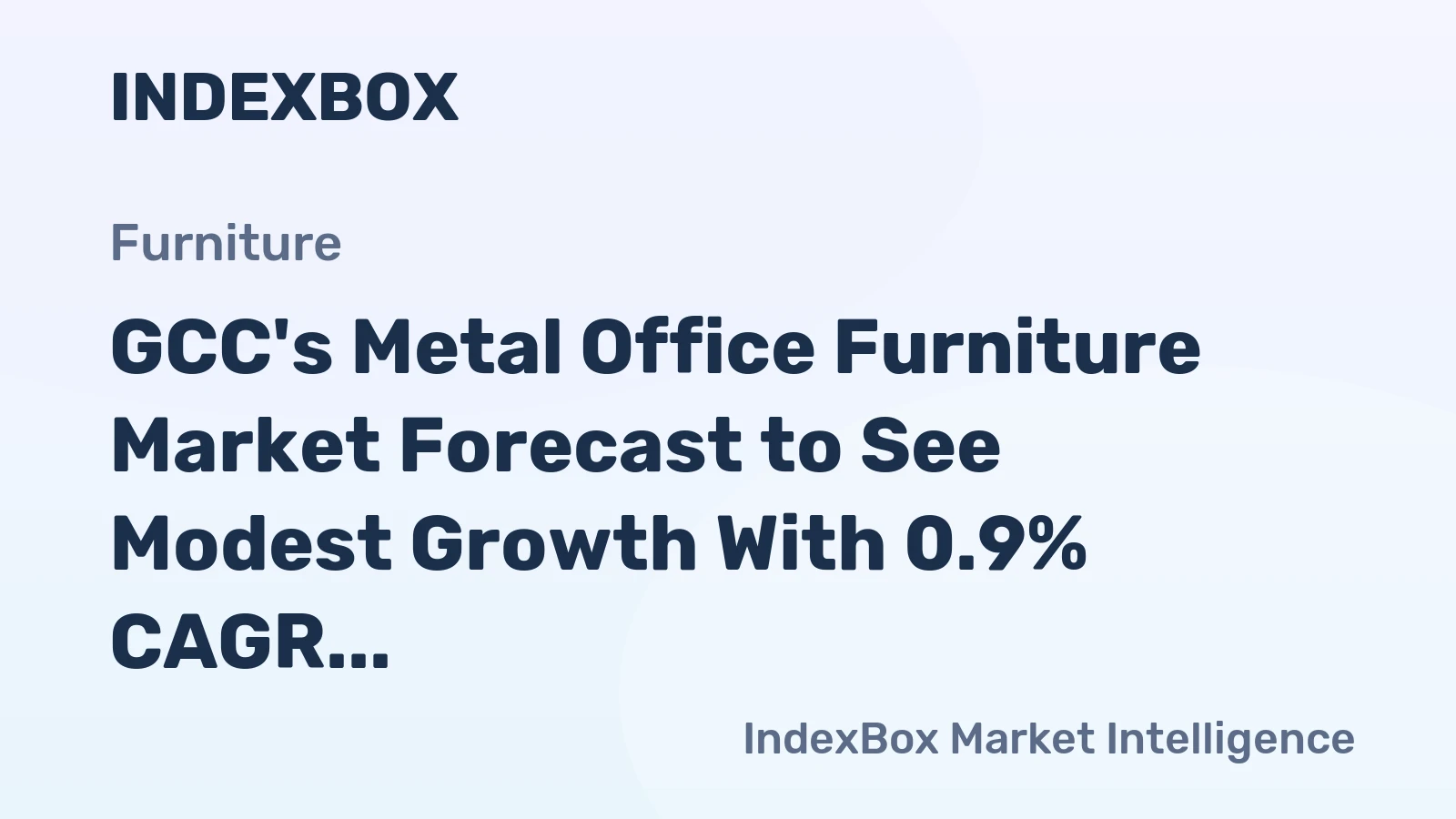 GCC's Metal Office Furniture Market Forecast to See Modest Growth With 0.9% CAGR Through 2035