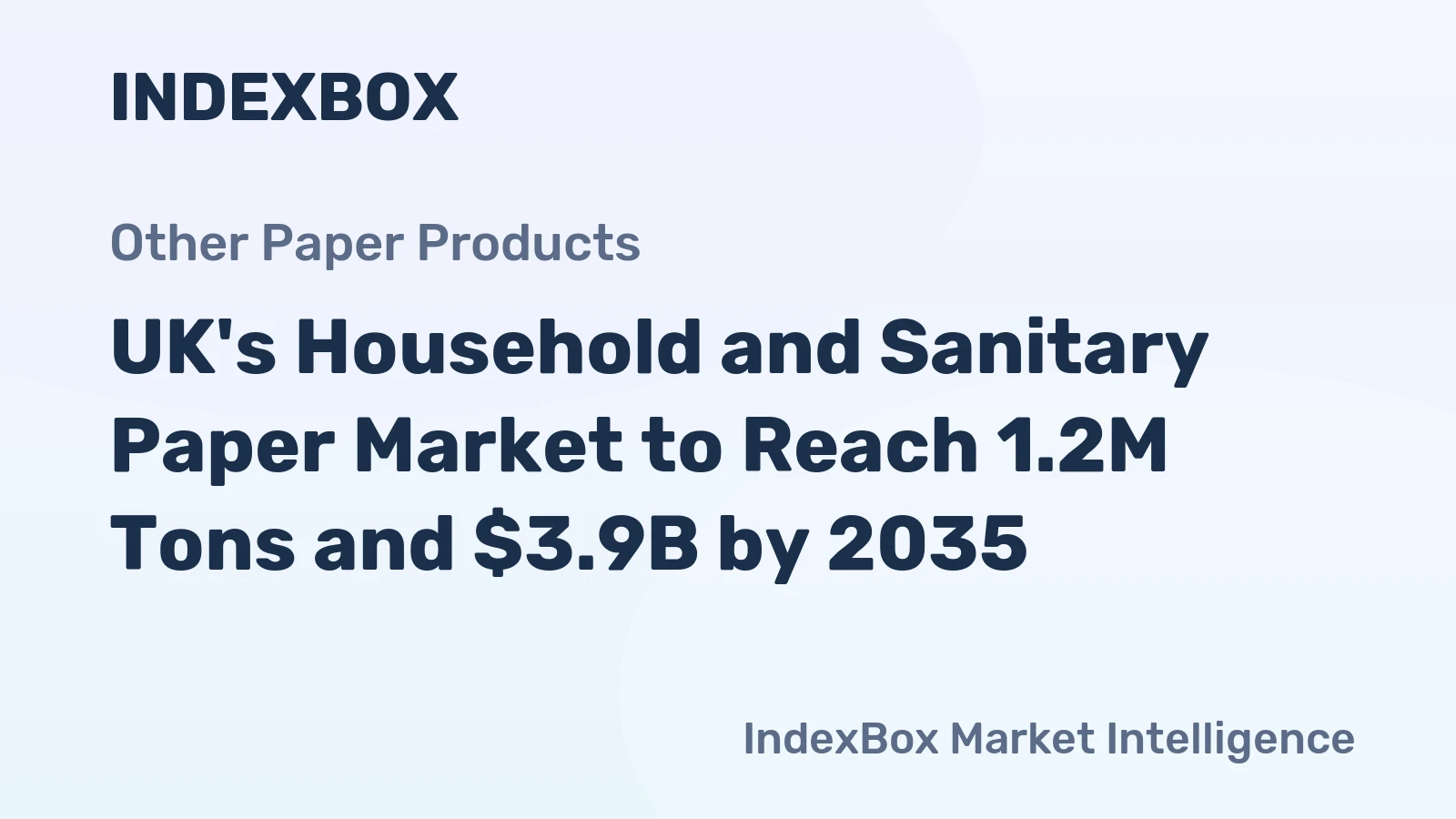 UK's Household and Sanitary Paper Market to Reach 1.2M Tons and $3.9B by 2035