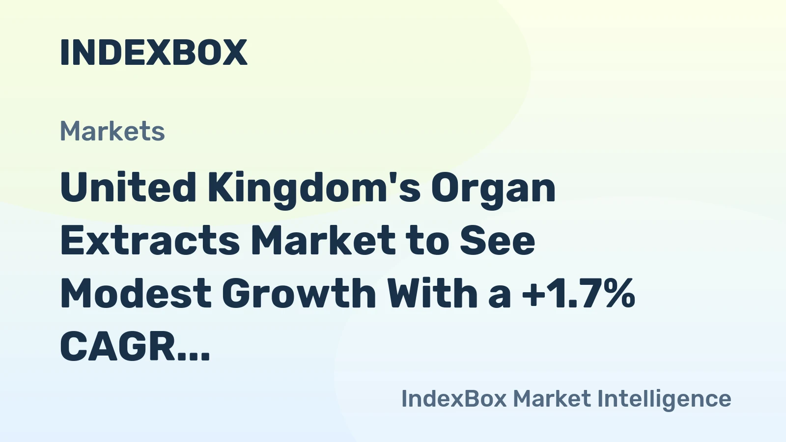 United Kingdom's Organ Extracts Market to See Modest Growth With a +1.7% CAGR in Value