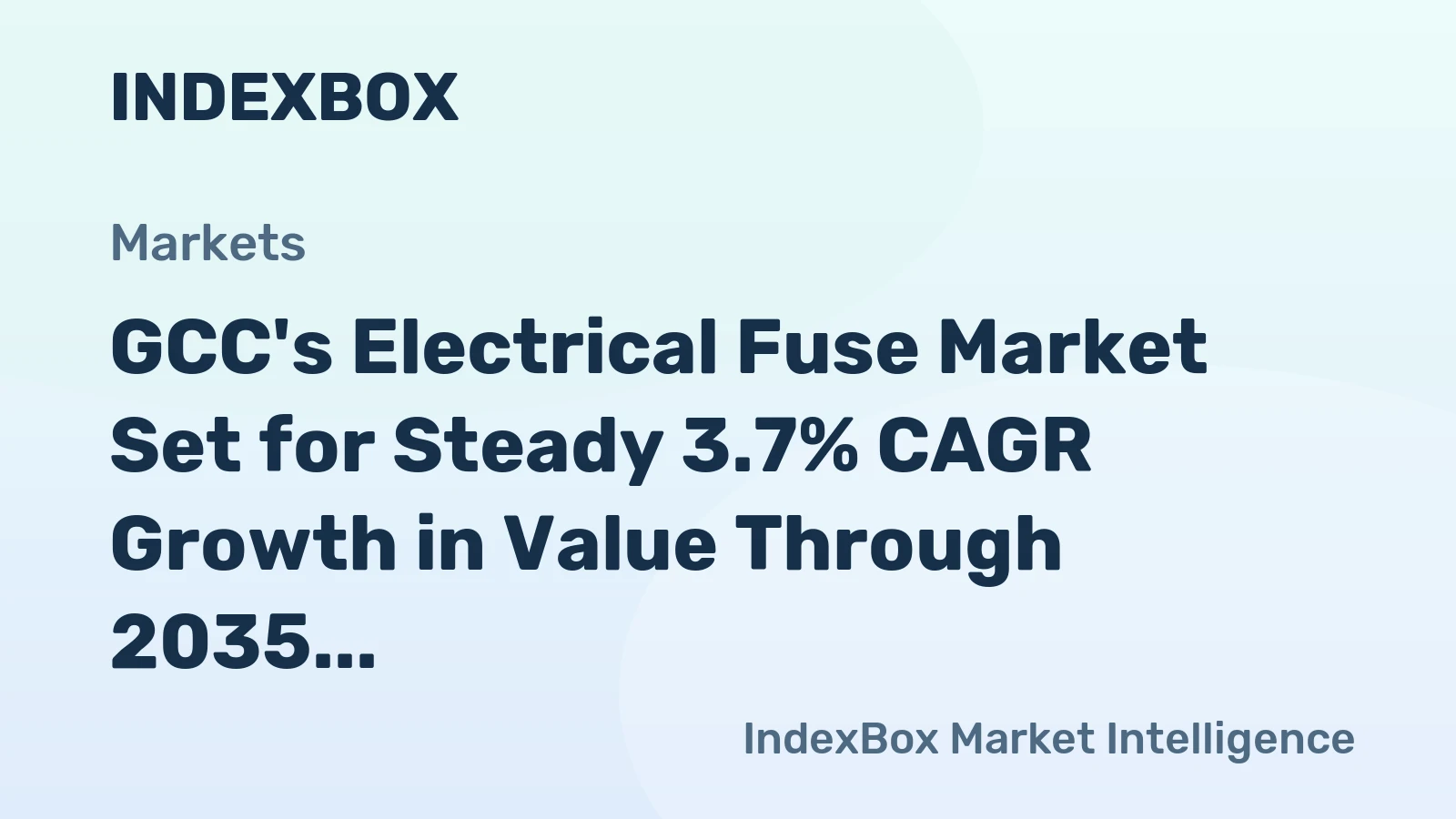 GCC's Electrical Fuse Market Set for Steady 3.7% CAGR Growth in Value Through 2035