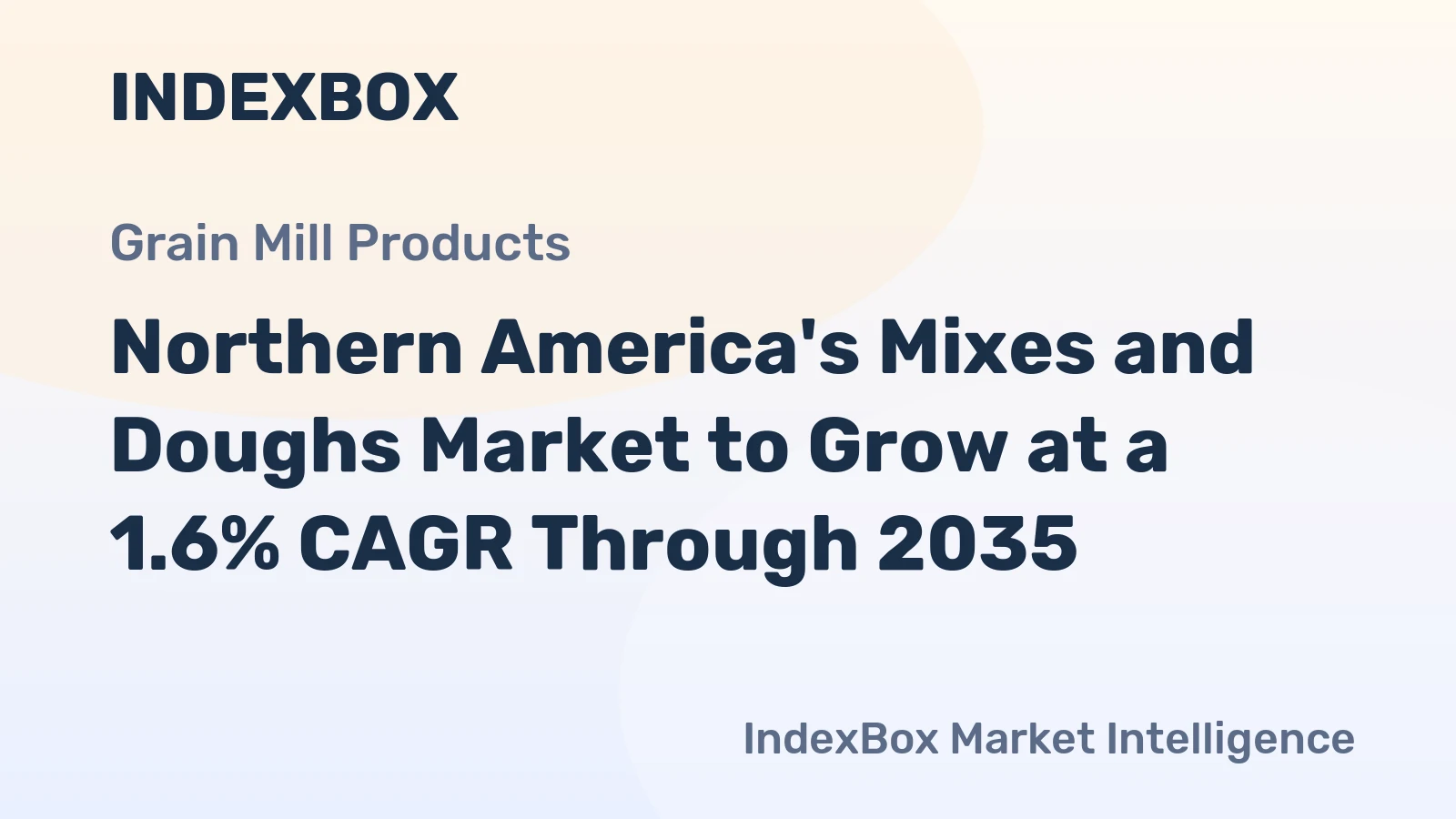 Northern America's Mixes and Doughs Market to Grow at a 1.6% CAGR Through 2035