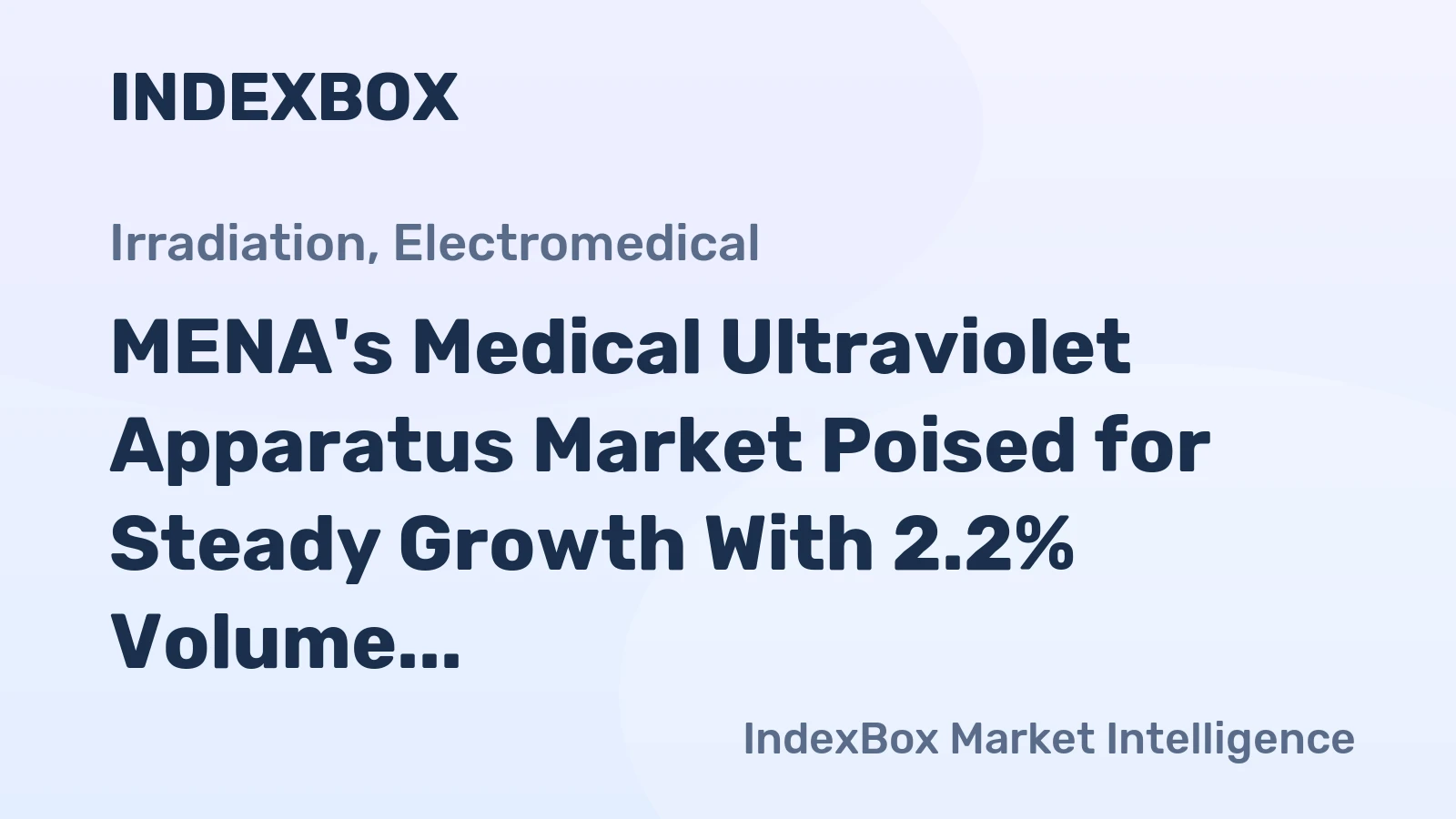 MENA's Medical Ultraviolet Apparatus Market Poised for Steady Growth With 2.2% Volume CAGR Through 2035