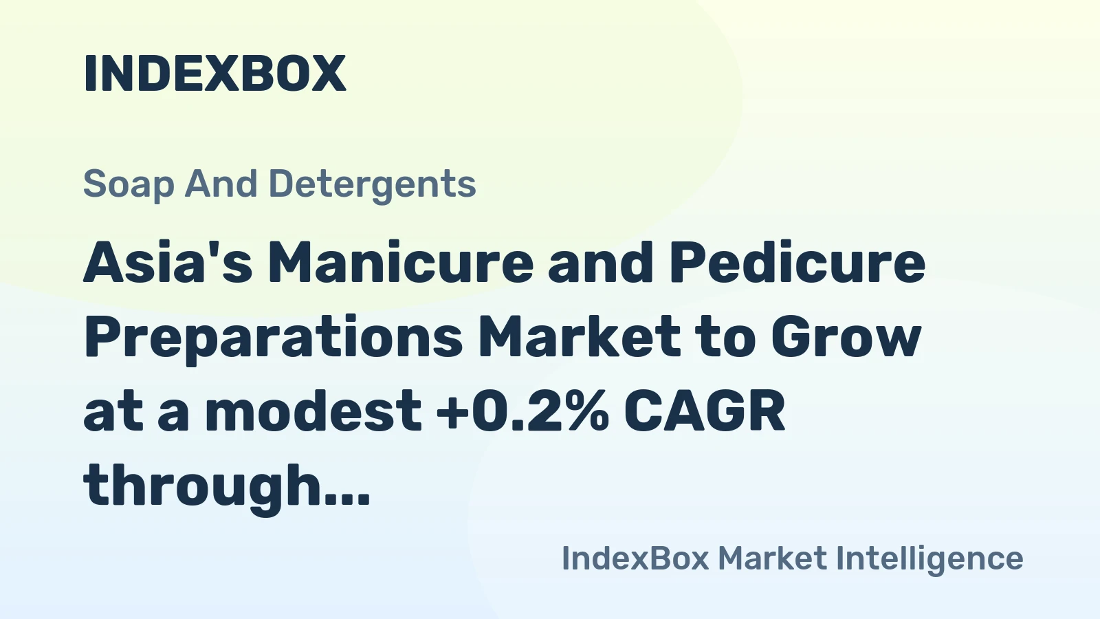 Asia's Manicure and Pedicure Preparations Market to Grow at a modest +0.2% CAGR through 2035