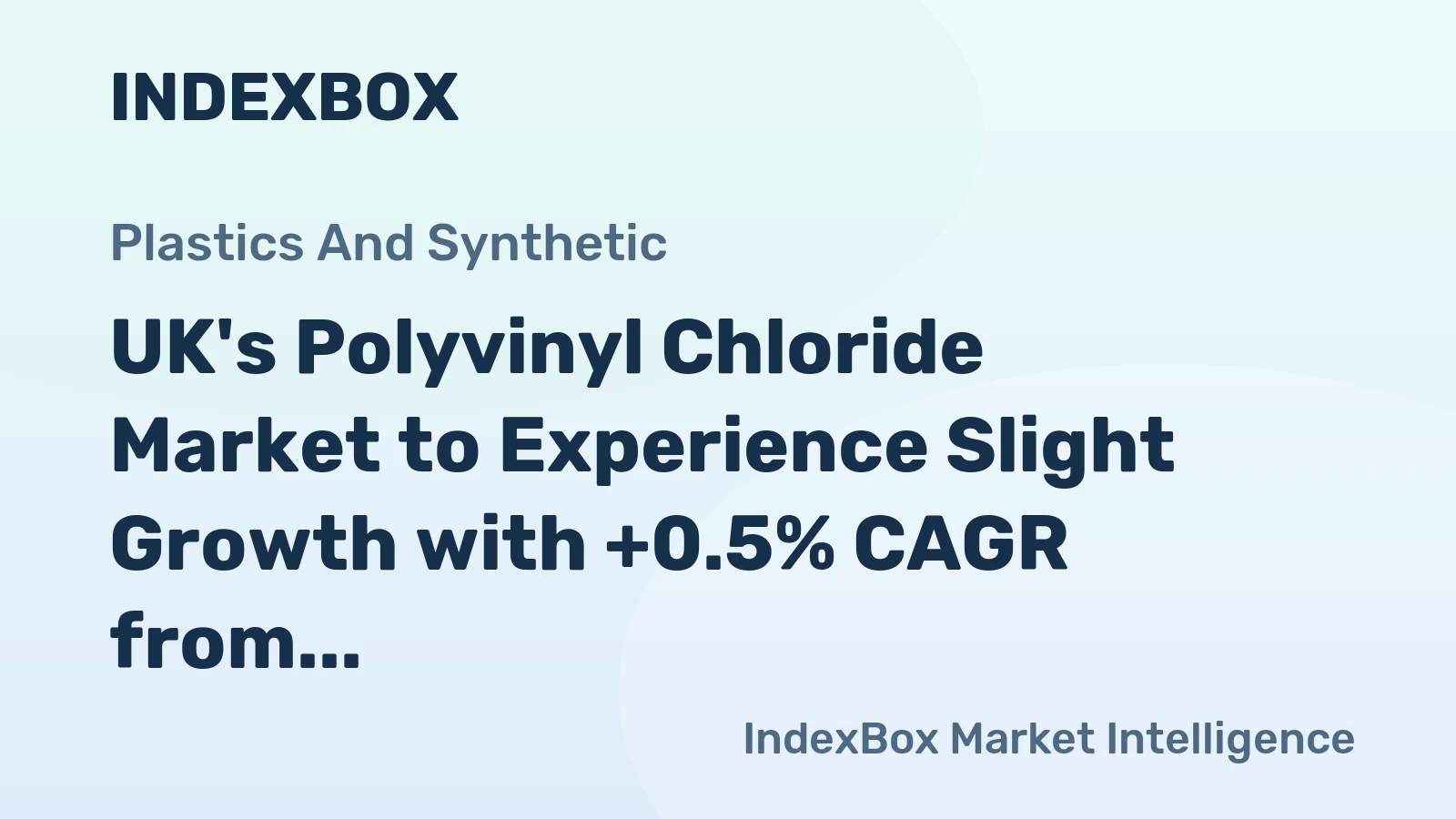 UK's Polyvinyl Chloride Market to Experience Slight Growth with +0.5% CAGR from 2024 to 2035