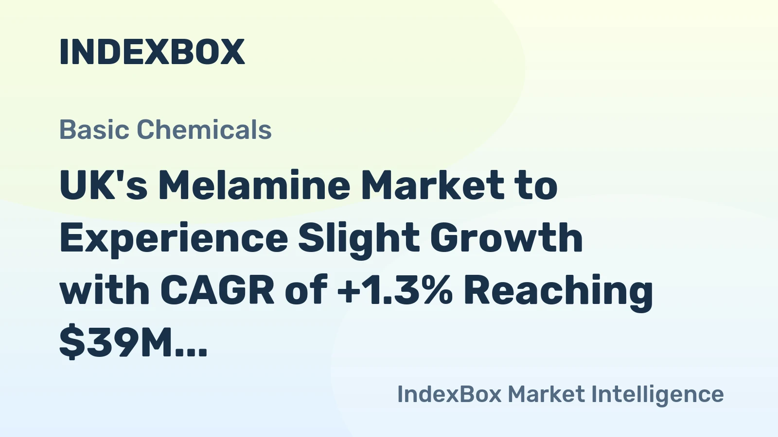 UK's Melamine Market to Experience Slight Growth with CAGR of +1.3% Reaching $39M by 2035