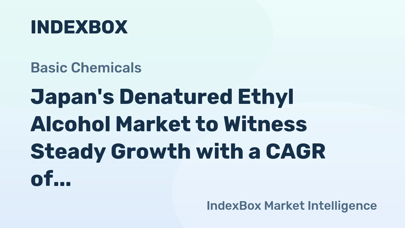 Japan's Denatured Ethyl Alcohol Market to Witness Steady Growth with a CAGR of 1.4% through 2035, Reaching $7B in Value