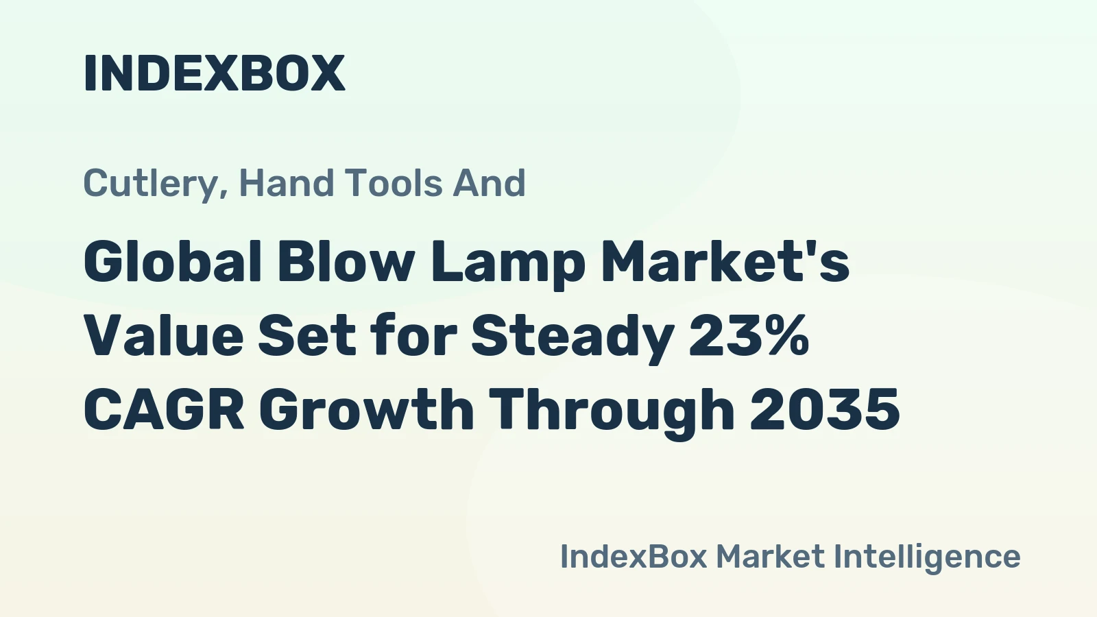 Global Blow Lamp Market's Value Set for Steady 23% CAGR Growth Through 2035