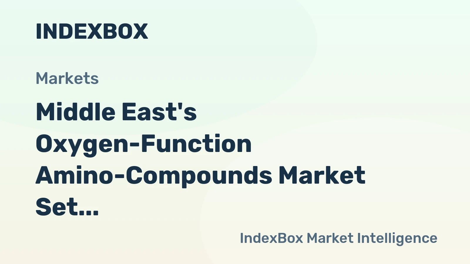 Middle East's Oxygen-Function Amino-Compounds Market Set for Steady Growth with +2.2% CAGR in Value