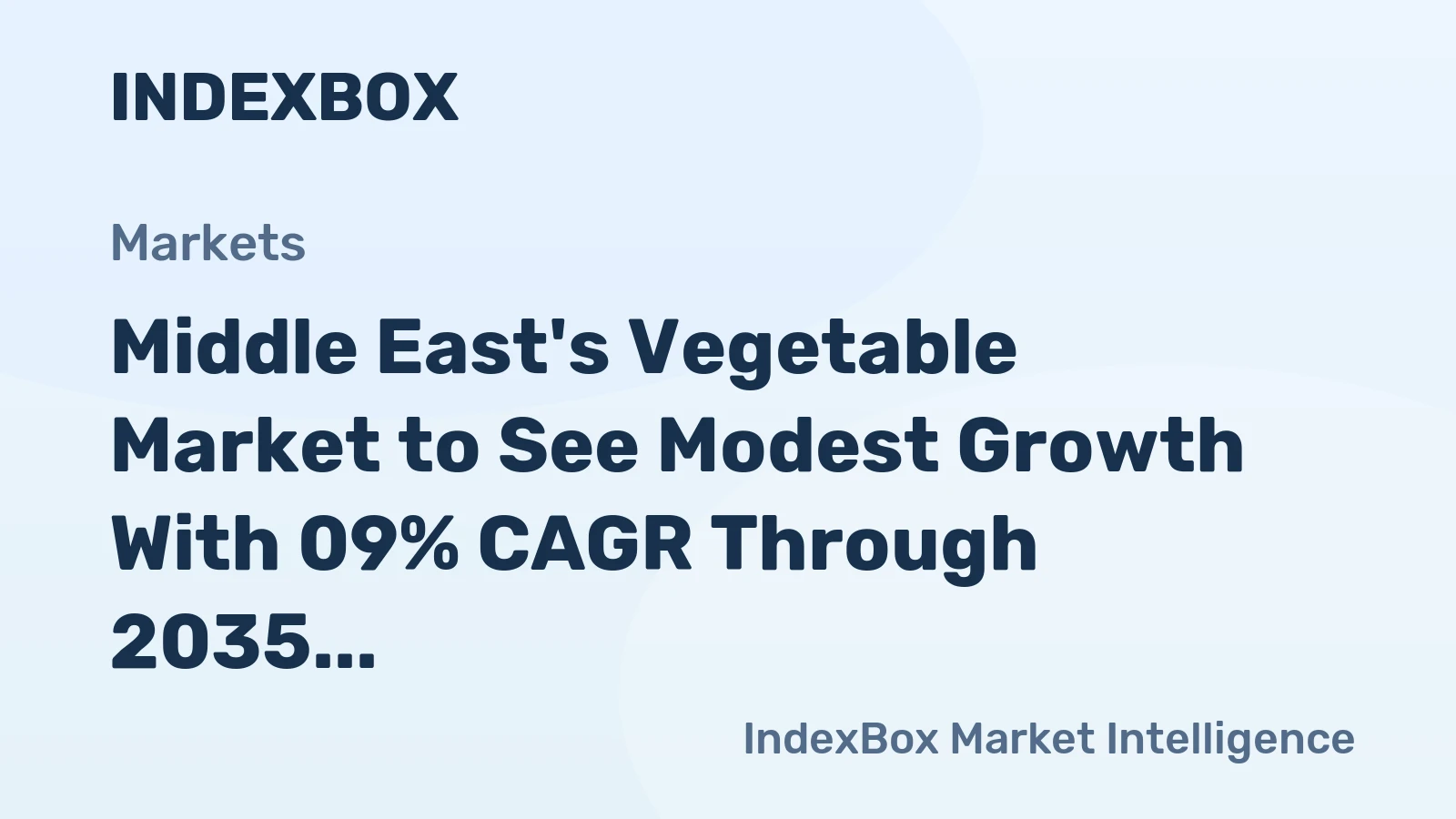 Middle East's Vegetable Market to See Modest Growth With 09% CAGR Through 2035