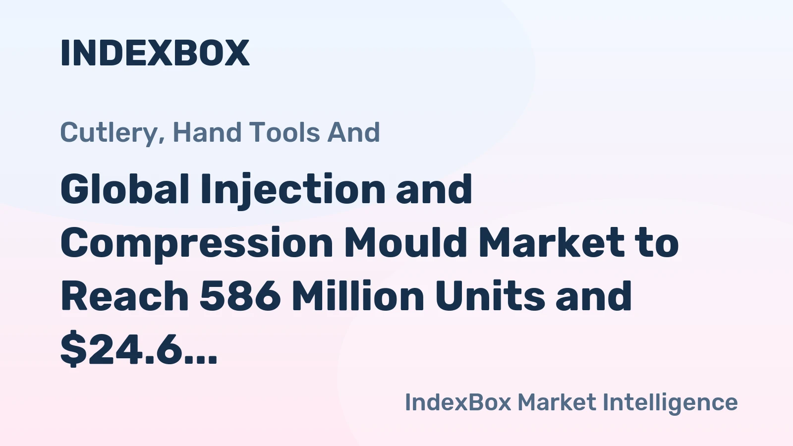 Global Injection and Compression Mould Market to Reach 586 Million Units and $24.6 Billion
