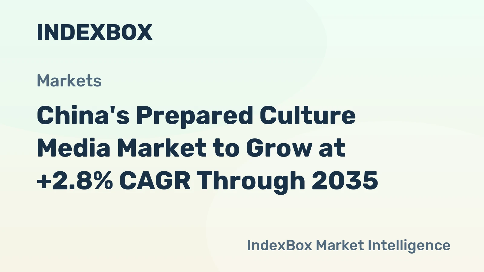 China's Prepared Culture Media Market to Grow at +2.8% CAGR Through 2035