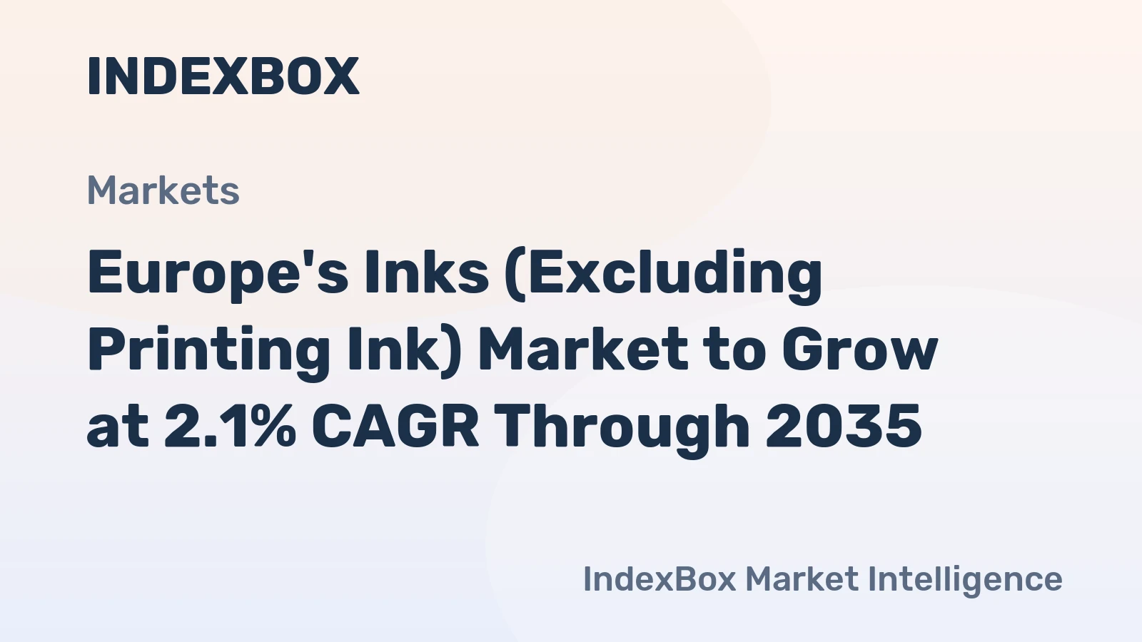 Europe's Inks (Excluding Printing Ink) Market to Grow at 2.1% CAGR Through 2035