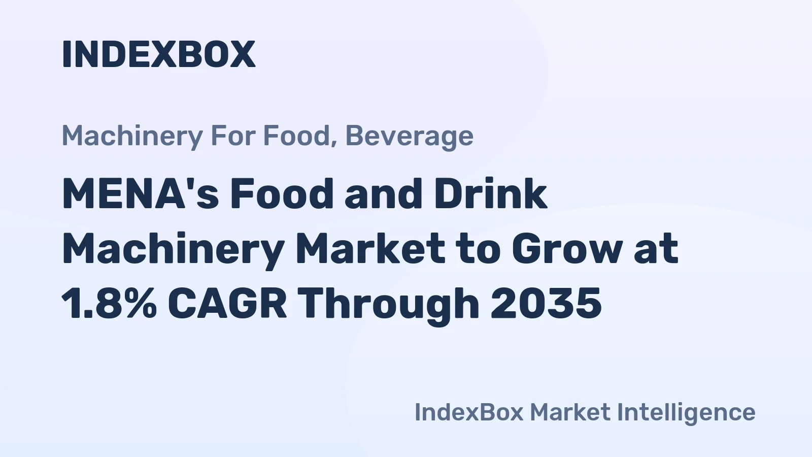 MENA's Food and Drink Machinery Market to Grow at 1.8% CAGR Through 2035