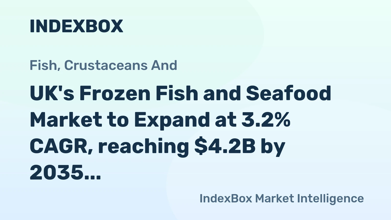 UK's Frozen Fish and Seafood Market to Expand at 3.2% CAGR, reaching $4.2B by 2035