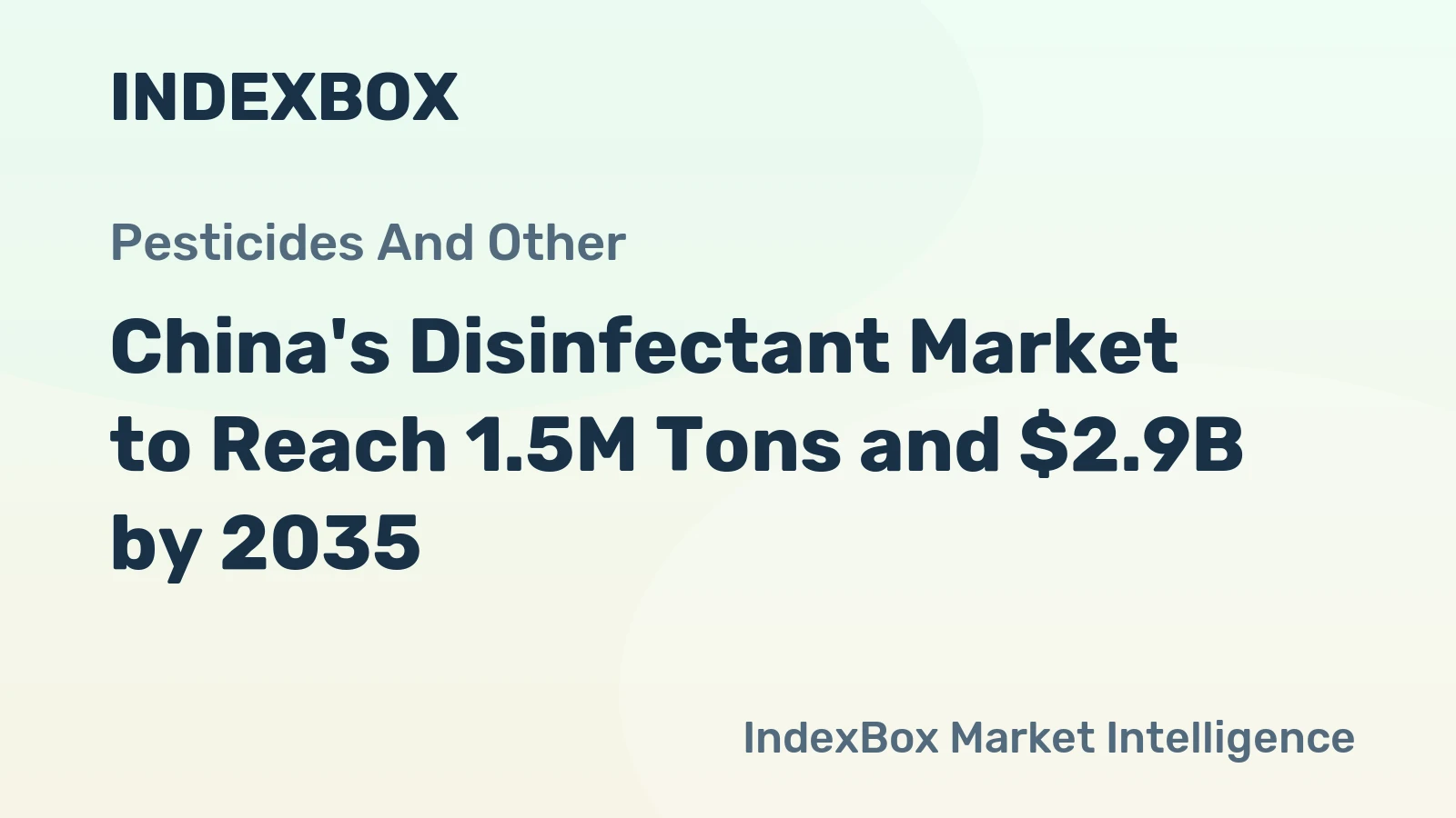 China's Disinfectant Market to Reach 1.5M Tons and $2.9B by 2035