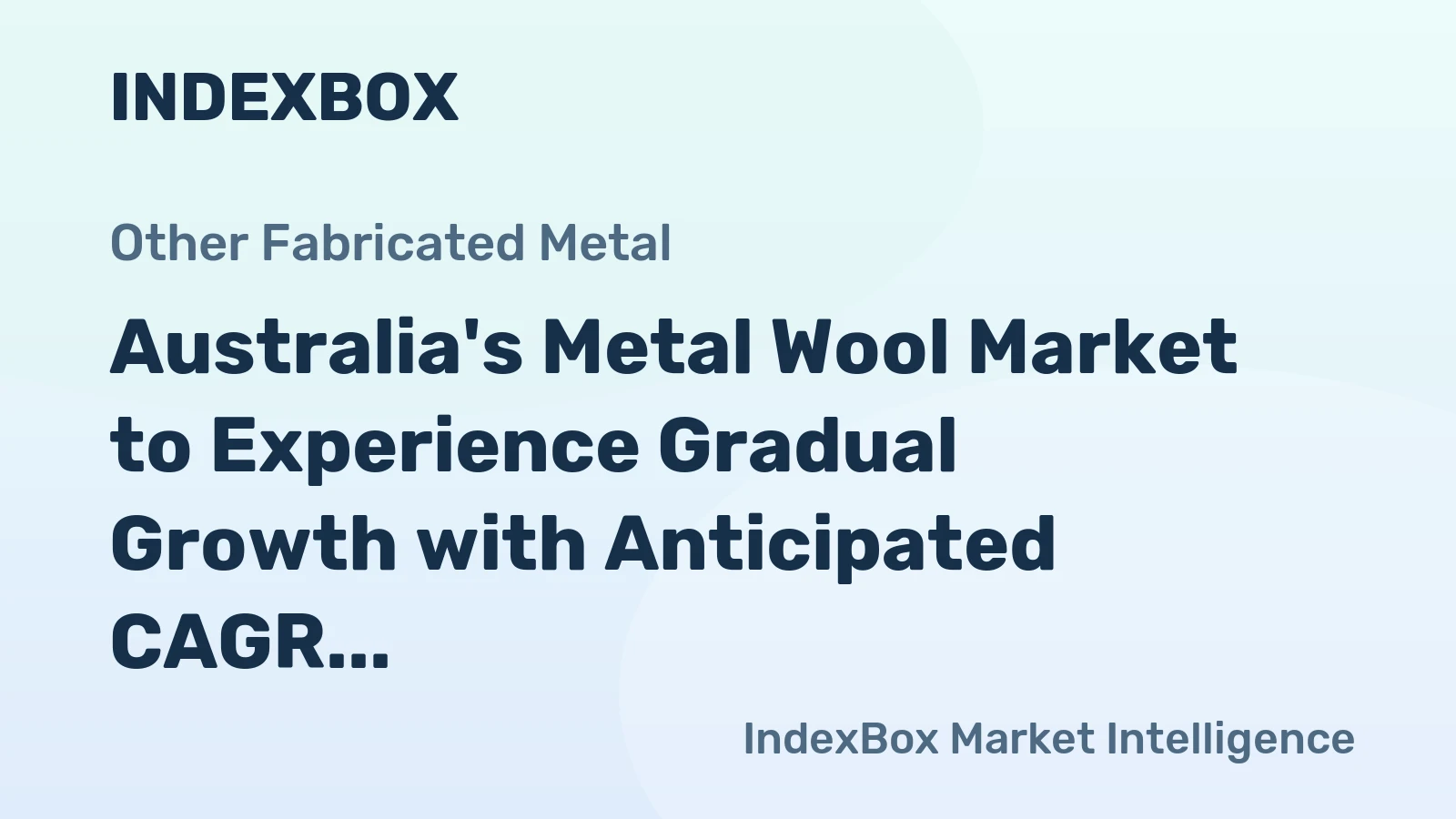 Australia's Metal Wool Market to Experience Gradual Growth with Anticipated CAGR of +1.5% by 2035