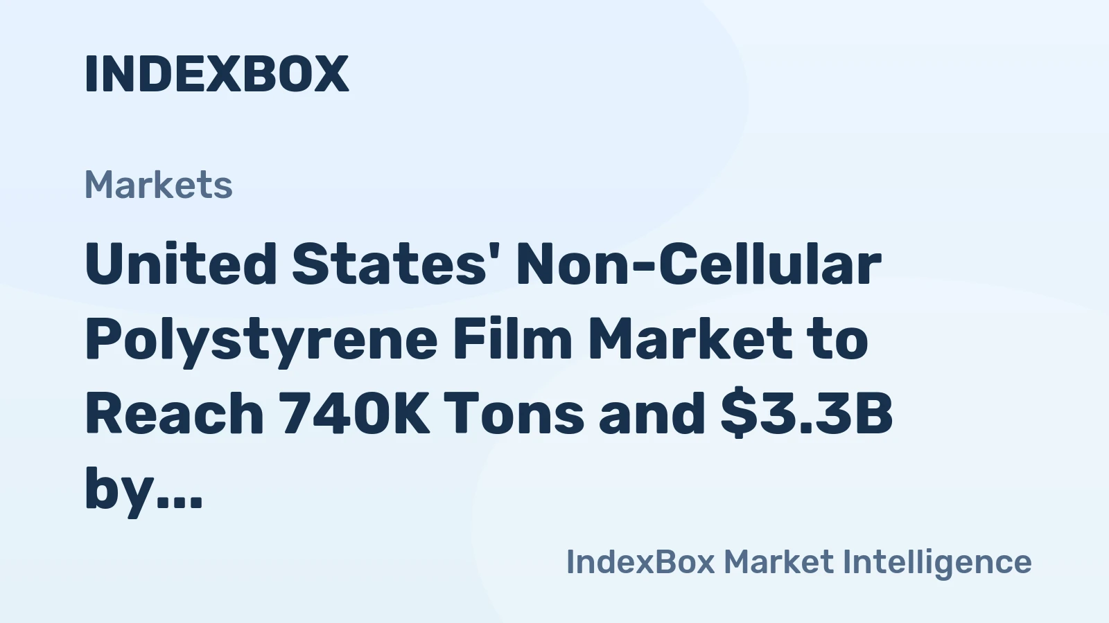 United States' Non-Cellular Polystyrene Film Market to Reach 740K Tons and $3.3B by 2035