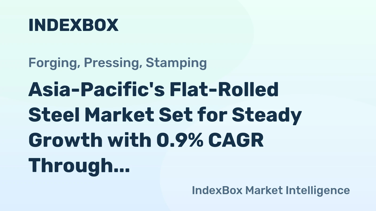 Asia-Pacific's Flat-Rolled Steel Market Set for Steady Growth with 0.9% CAGR Through 2035