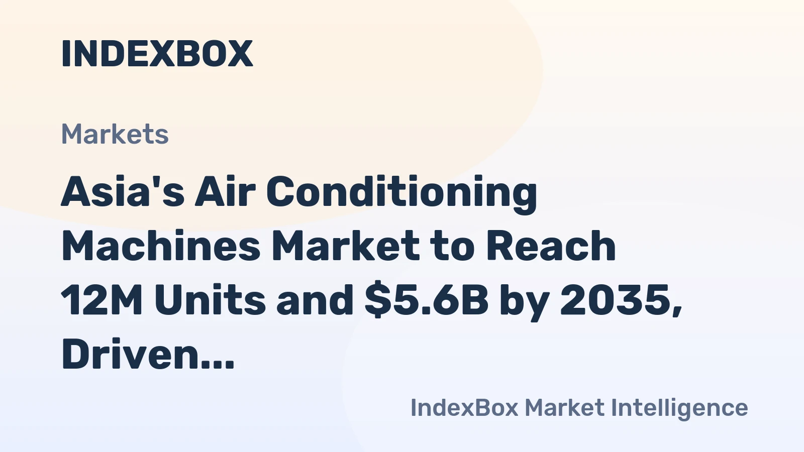 Asia's Air Conditioning Machines Market to Reach 12M Units and $5.6B by 2035, Driven by Demand for Units without Refrigeration