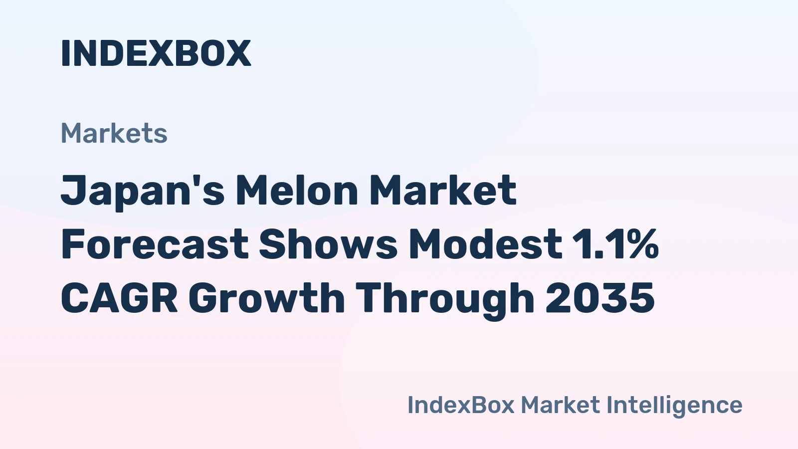 Japan's Melon Market Forecast Shows Modest 1.1% CAGR Growth Through 2035