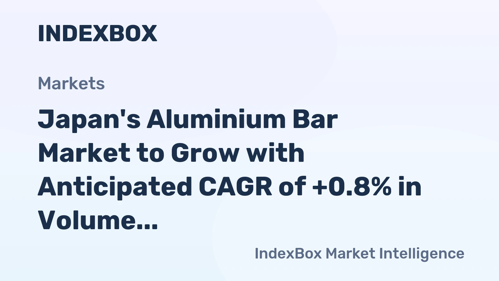 Japan's Aluminium Bar Market to Grow with Anticipated CAGR of +0.8% in Volume and +1.9% in Value from 2024 to 2035